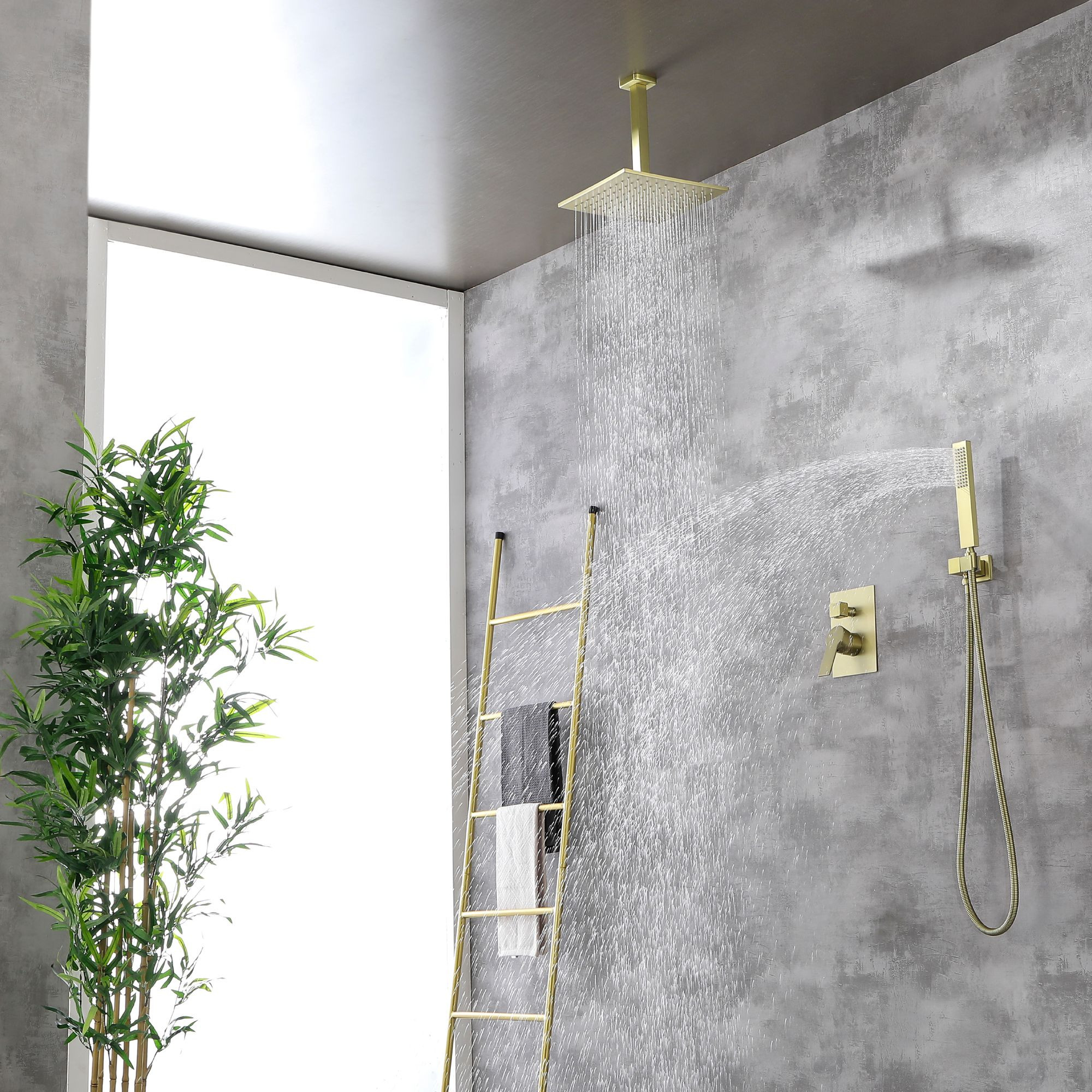 Buy Ceiling Mounted 10/12 Inch Shower System Shower Sets from SHAMANDA ...