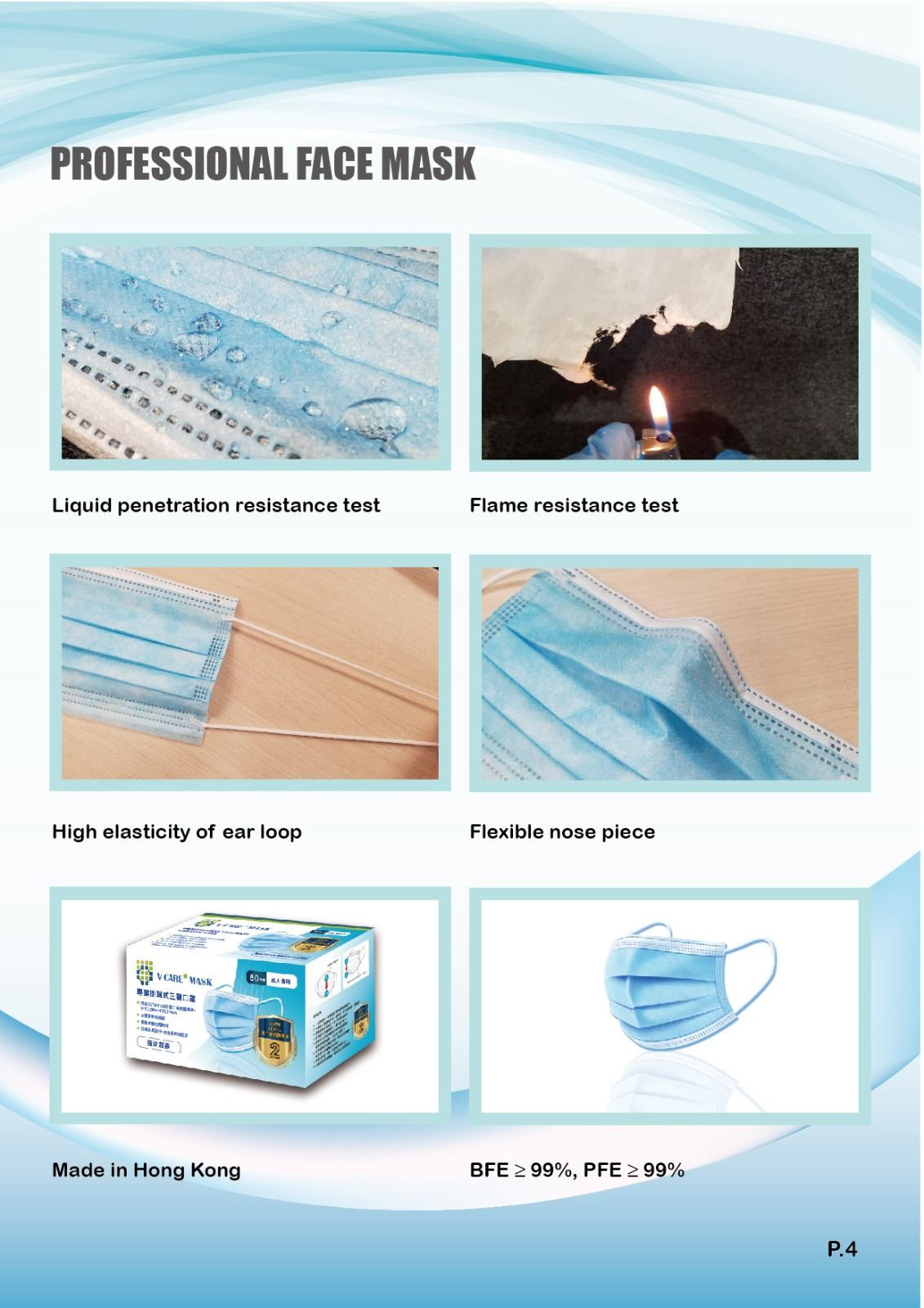 Buy V Care Mask - Made In Hong Kong Astm Level 2 Ear-loop 3 Ply ...