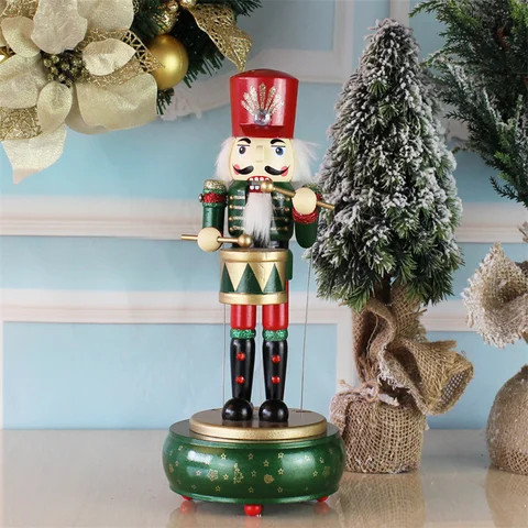 Buy 30cm Round Base Wood Wooden Nutcracker Nutcracker Christmas ...