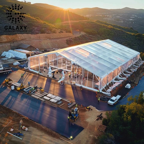 Buy 30x50m Transparent Mobile Stadium Event Polygon Tents For Large ...