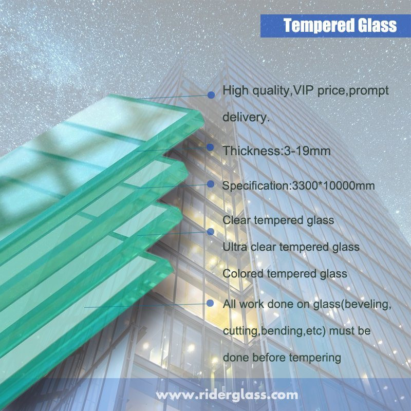 Buy 3mm-19mm Ultra Clear Colored Tinted Tempered Glass For Shower ...