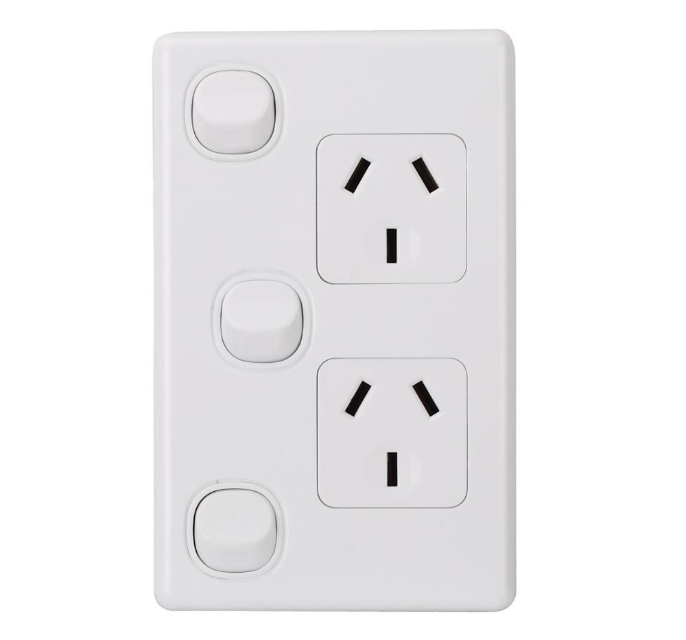 Buy Australia 1 Gang Electrical Switch And Single Vertical Power Point ...