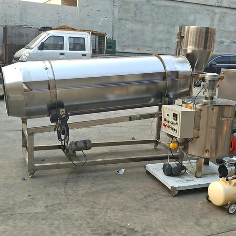 Buy Automatic Roller Seasoning Machine Nut Flavoring Potato Chips ...