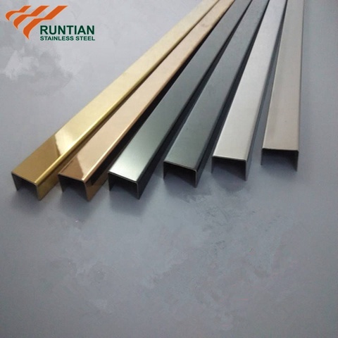 Buy Colored Decorative Slotted Stainless Steel C Channel U Channel from ...