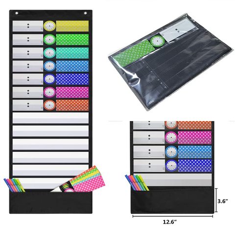 Buy Daily Schedule Pocket Chart School Supplies Classroom Pocket Chart ...