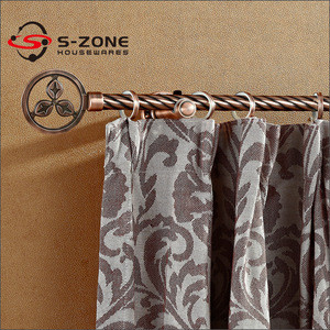 Buy Decorating Plating Wrought Iron Pipe Twisted Curtain Rods And ...