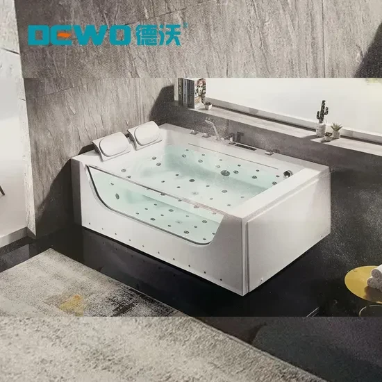 Buy Dewo New Design Acrylic Massage Bathtub Bubble Hot Tub With Glass ...