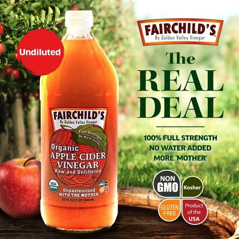 Buy Fairchilds Organic Raw & Unfiltered Apple Cider Vinegar 32oz ...