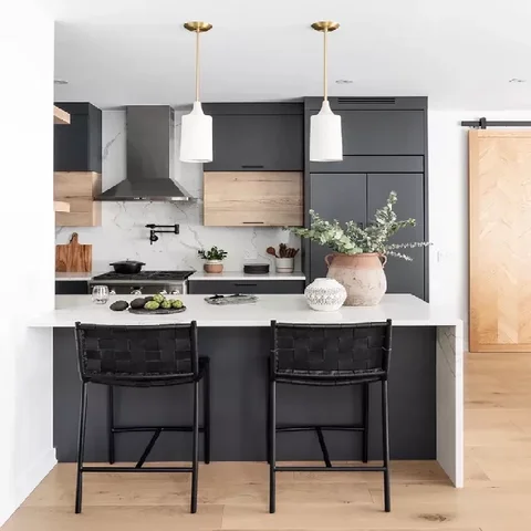 Buy Furniture Solid Wood Walnut Kitchen Storage Cabinet Self Assemble ...