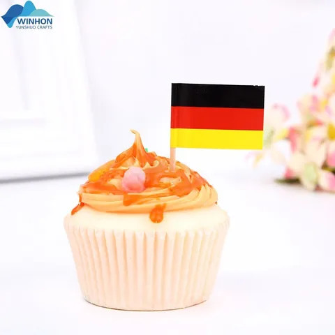 Buy German Flag German Toothpick Flags Small Mini Stick Cupcake Toppers ...
