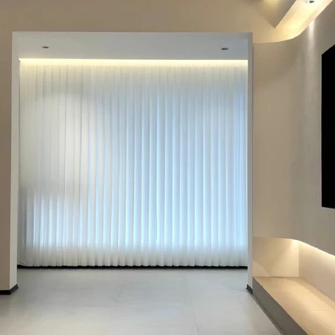 Buy Hanas Motorized Remote Control Vertical Blind Curtains Sliding ...
