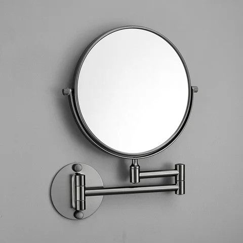 Buy Hotel Bathroom Wall-mounted Free Rotating Round Makeup Mirror ...