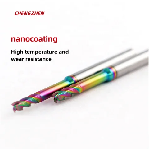 Buy Hrc60 Micro Path Color Aluminum End Mill Long Neck Deep Groove ...