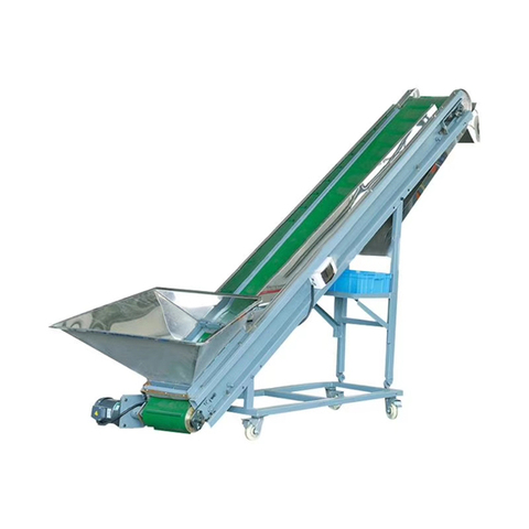 Buy Incline Cleated Belt Conveyor Small Incline Conveyor Belt Hopper ...