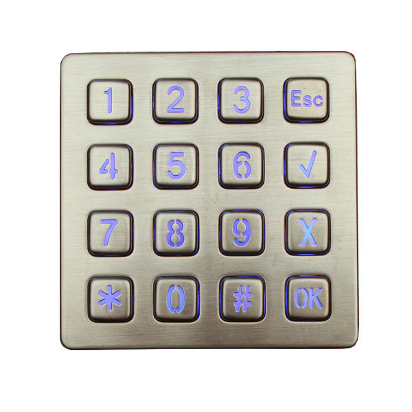 Buy Industrial Electric Door Lock Illuminated Numeric Keypad Matrix 4x4 ...