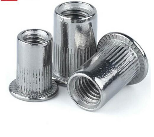 Buy Insert Flat Head Blind Knurled Rivet Nut M8 , Bilnd Steel M3 M4 M5 M6 M8 M10 M12 Rivet Nut ...