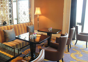 Buy Luxury 5 Star Hotel Lobby Booth Table And Leather Chair Restaurant ...