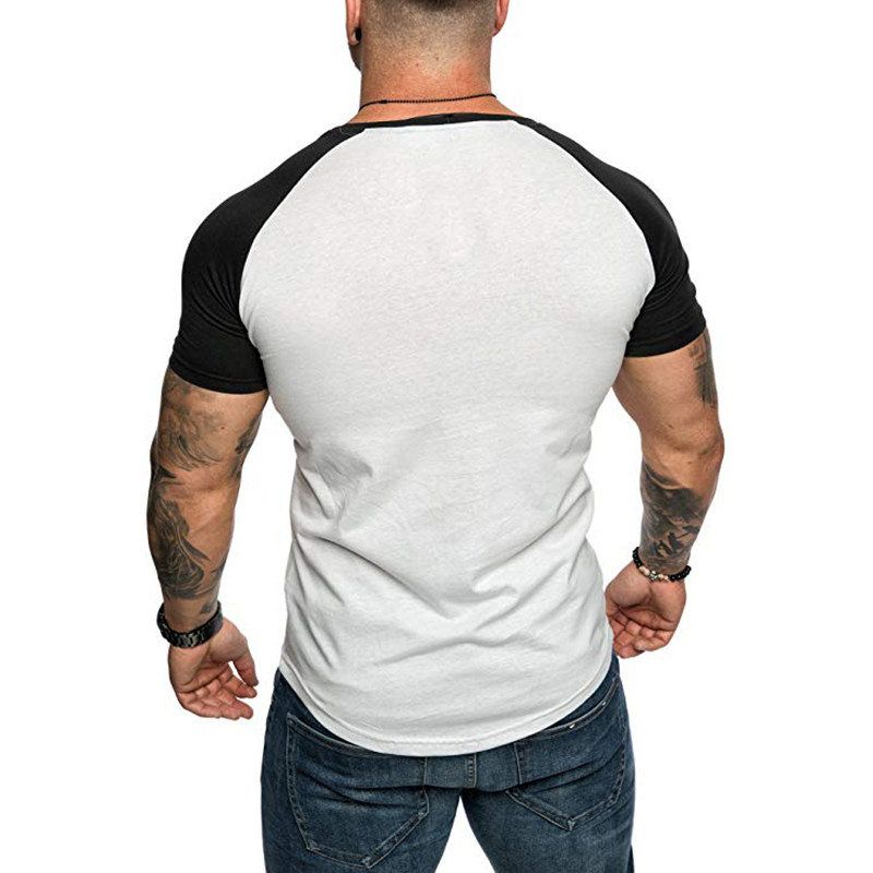 Buy Mens Casual Raglan Short Sleeve T Shirt Round Neck Baseball Raglan ...