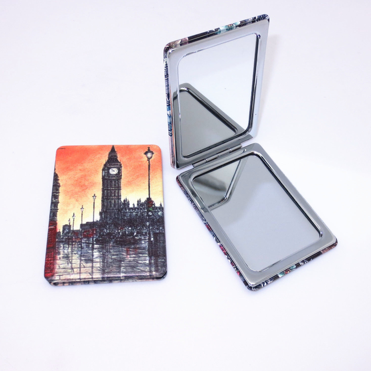 Buy New Eiffel Tower Design Rectangle Shape Pu Leather Compact Pocket ...