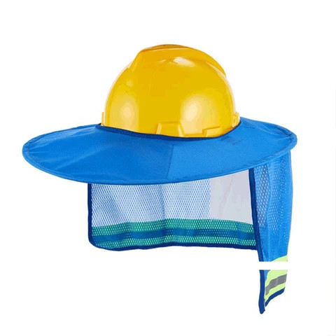 Buy Outdoor Work Cooling Hard Hat Sun Veil Helmet Neck Face Shade Full ...