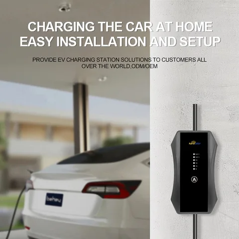 Buy Portable Ip65 Ac 220v Type2 Ev Smart Pile 7kw 11kw 22kw Single ...