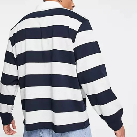 Buy Rugby Stripe Polo Stripped Polo Rugby De Haute Qualite from ...
