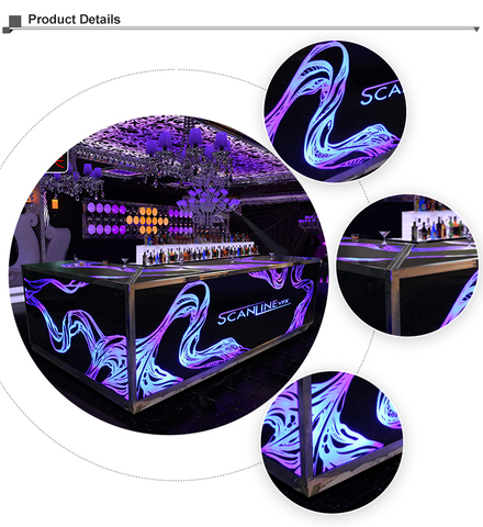 Buy Standard Size L Shaped Light Up Illuminated Furniture Bar Standing ...