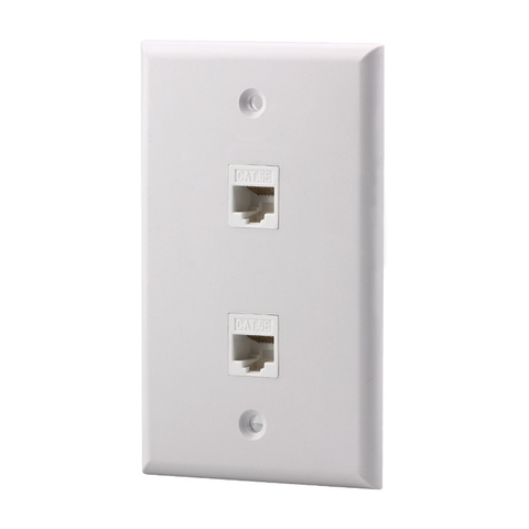 Buy Tnp Ethernet Network Rj45 Faceplate Faceplate Wall Plate - Dual (2 Port) Rj45 Cat6 Cat5e ...