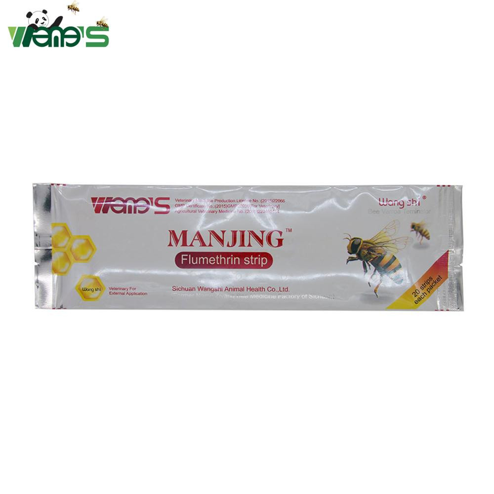 Buy Wangshi Manjing Flumethrin Strip Varron Mites Killer Bee Keeping ...