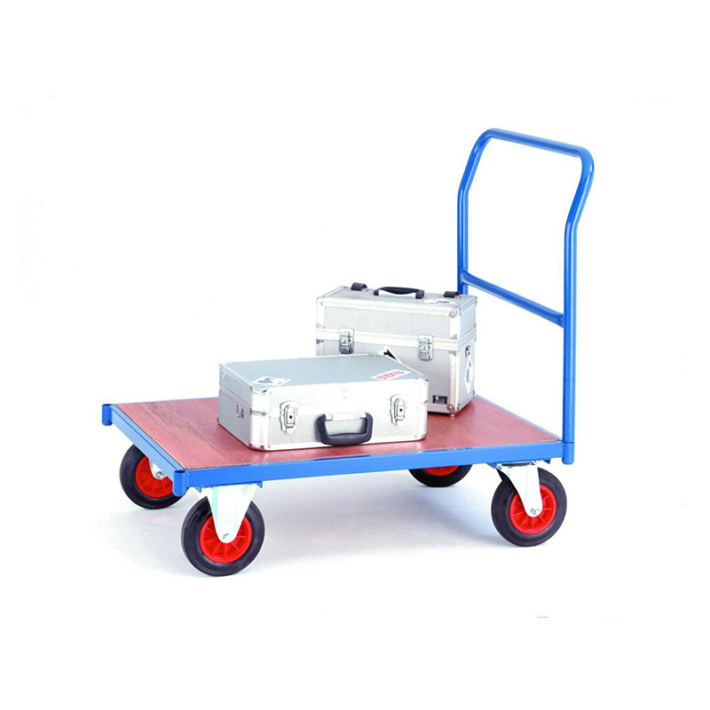 Buy Warehouse Transport Heavy Duty Metal 4 Wheel Cargo Platform Truck ...