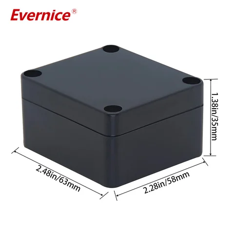 Buy Waterproof Black Abs Plastic Enclosure Junction Box Electronics Box ...