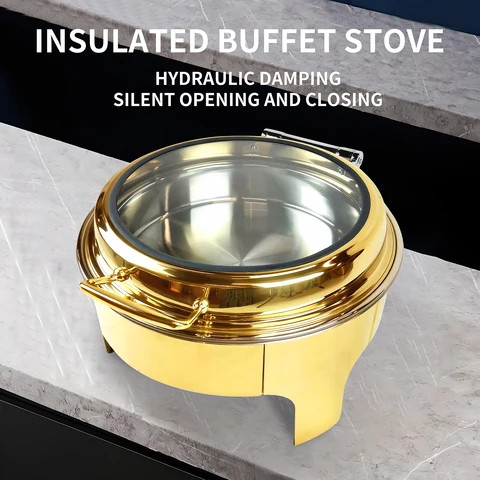 Buy Yitian Round Gold Stainless Steel Luxury Special Price Buffet Stove ...