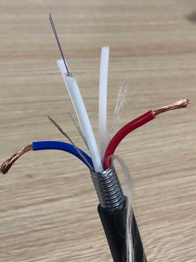 Buy Zx-ofc Composite Optical Power Fiber Optic Cable 8 Core Oplc Multi ...