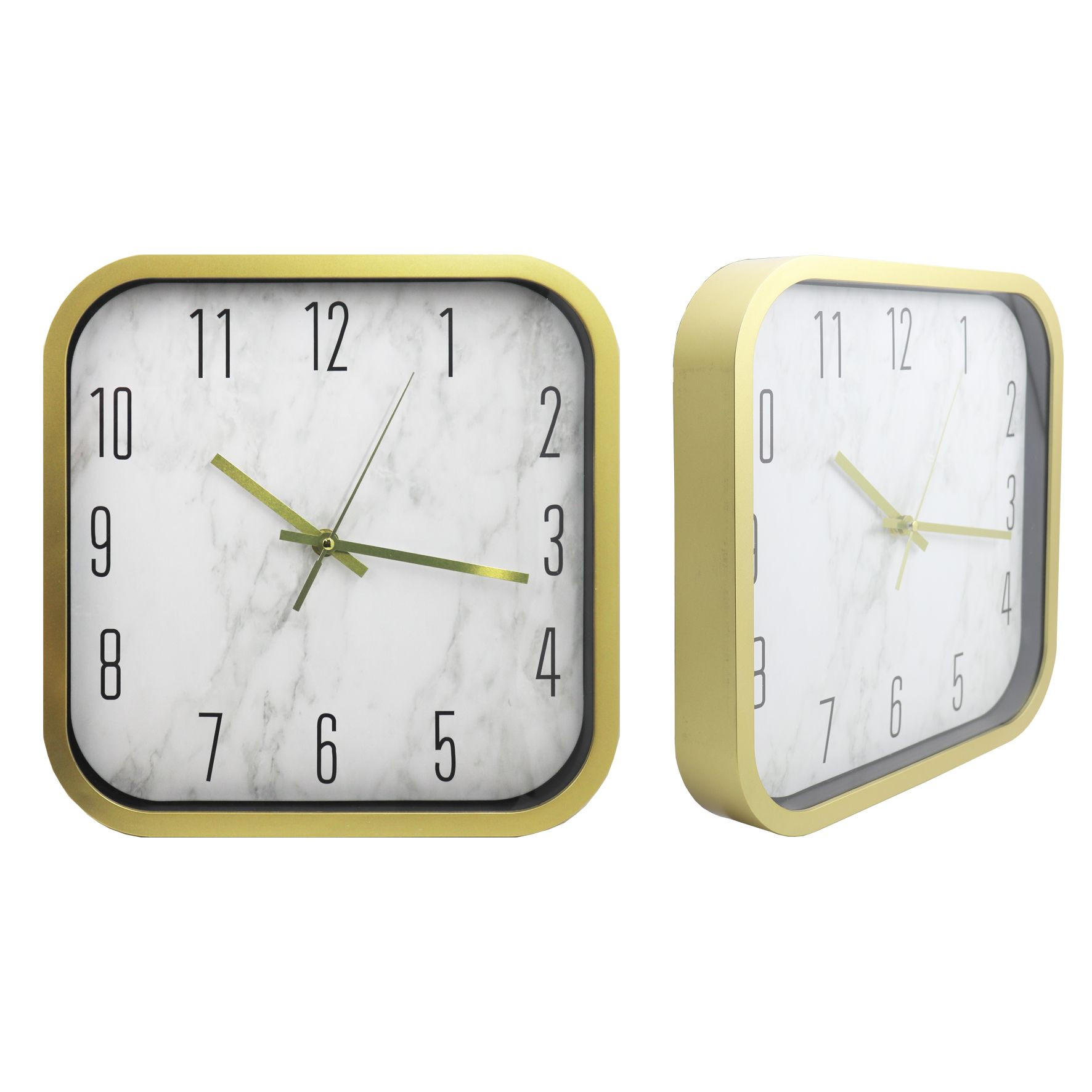 Buy Square White Marble Clock Face Plastic Wall Clock from Shaoxing ...