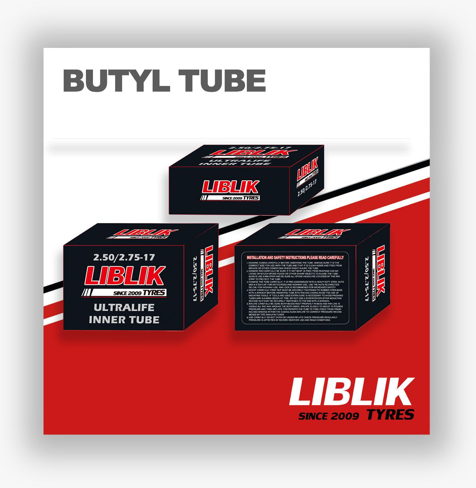 Buy Liblik Brand Motorcycle Butyl Tube Tires Box from SHANDONG LIBLIK ...