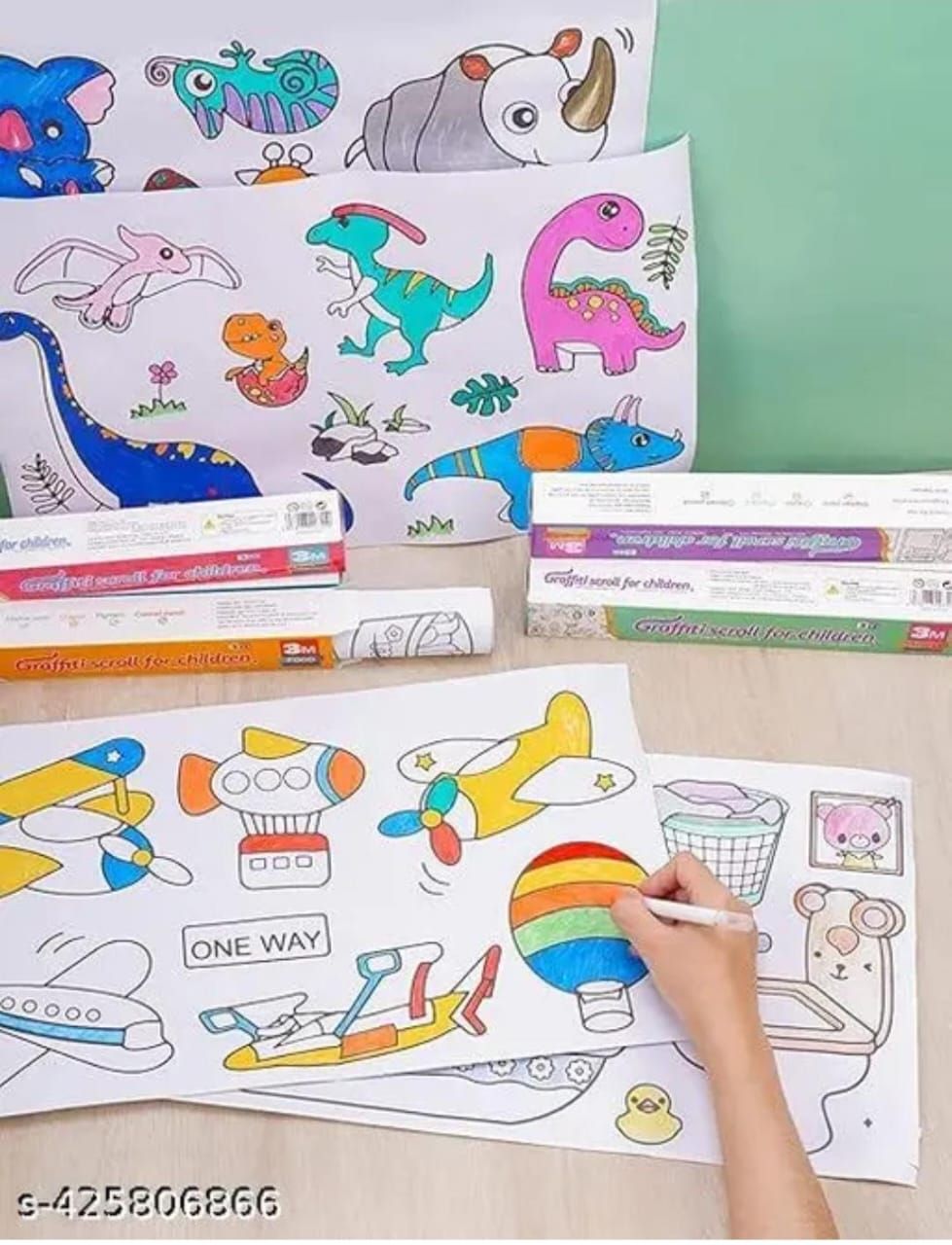 Buy 30*300 Coloring Drawing Paper Roll For Kids,large Coloring Poster ...