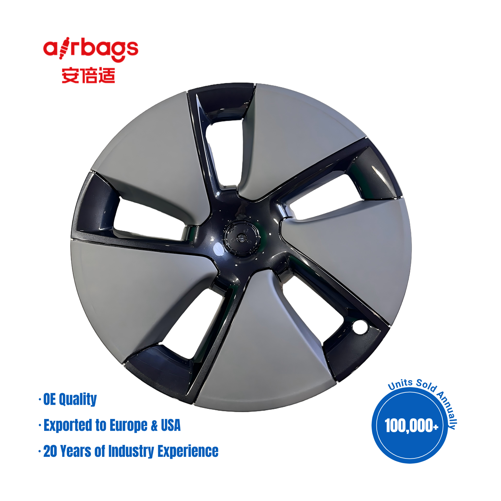 Buy 18" Wheel Trim Cover For Model 3 1044271-00-a Hub Cap from Anbeshi ...