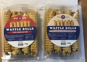Buy Handmade Waffle Rolls With Condensed Milk And Marshmallow from ...