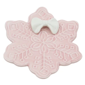 Buy Ceramic Snowflake Shaped Plates With Bow Design, Birthday Gifts ...