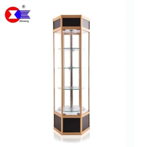 Buy Accept Customized Aluminium Led Light Glass Display Showcases 360 ...