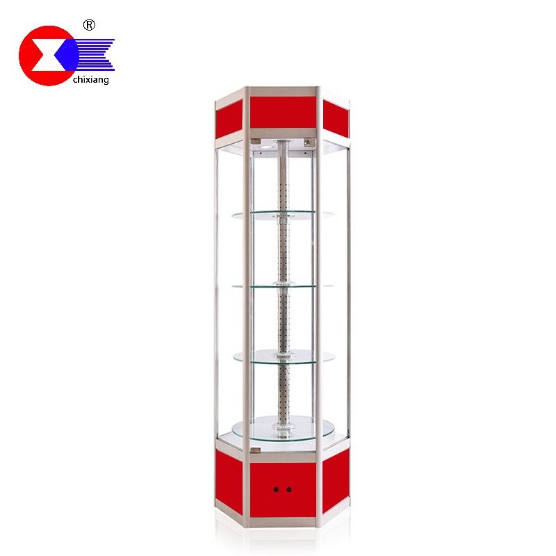 Buy Accept Customized Aluminium Led Light Glass Display Showcases 360 ...