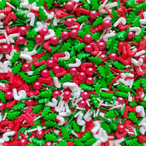 Buy 1kg Solid Sugar Sprinkles For Cake Decorating Edible Christmas ...