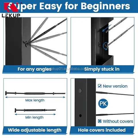 Buy Adjustable Wide Adjustment Steep Angle Stairs One-post Corner Black ...