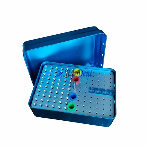 Buy Colorful Stainless Steel Dental 35 Holes Bur Disinfection Box Endo ...