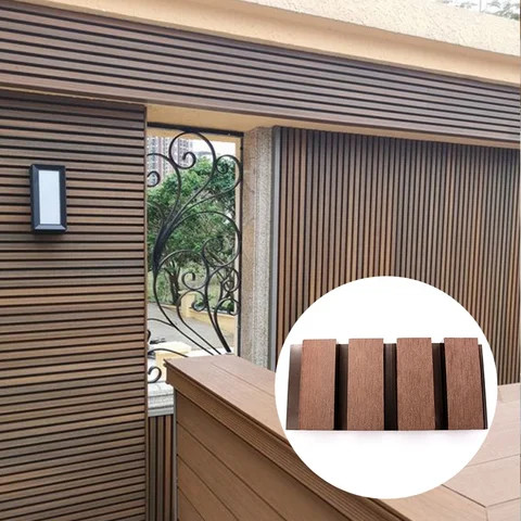 Buy Consmos Fire Resistance Exteior Fluted Wpc Wall Panel Cladding ...