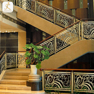 Buy Custom Chinese Style Villa Inox Brass Color Balcony Railing ...