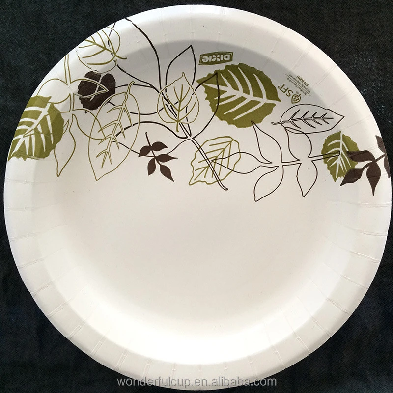 Buy Custom Printed Disposable Paper Plate from Yiwu Wonderful Paper ...