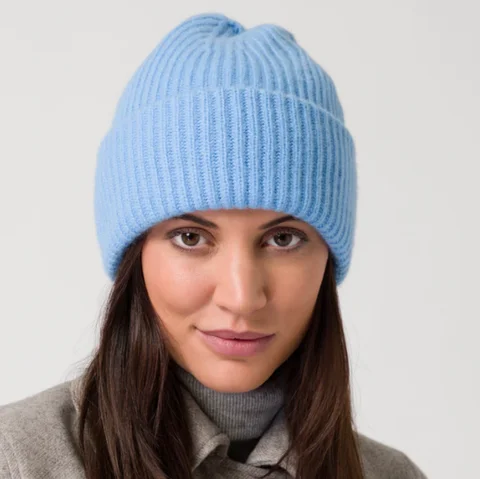 Buy Customised Premium Merino Wool And Cashmere Blend Mix Beanie Rib ...