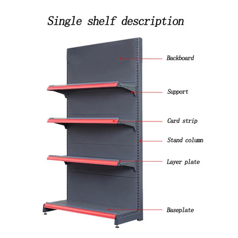 Buy Customized Modern Grocery Store Retail Shelving Metal Shelves Display Rack Gondola ...