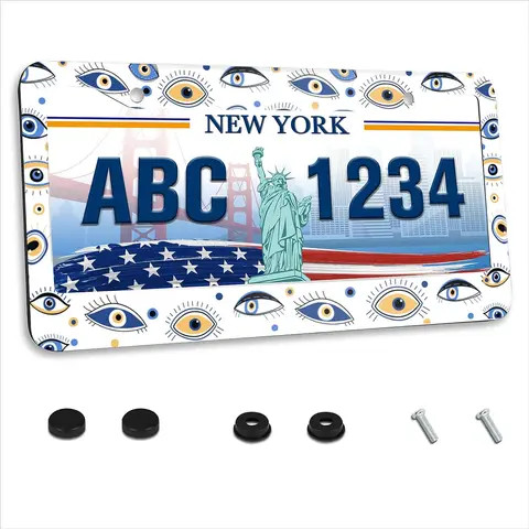 Buy Cute Dog License Plate Frames, White License Plate Frame For Women ...